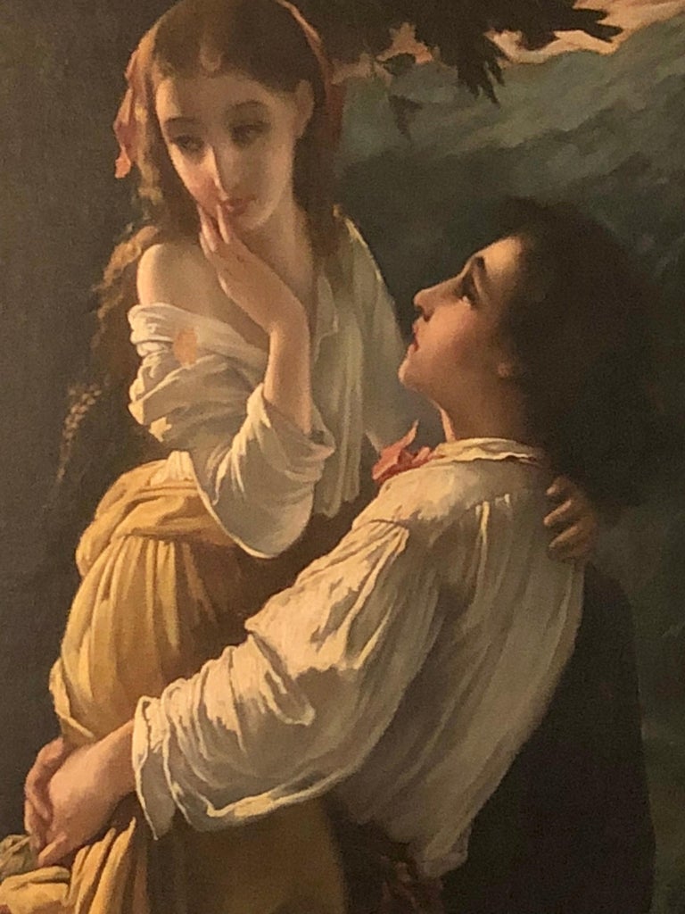 Monumental Oil on Canvas the Old Masters Style of a Maiden to Be ...