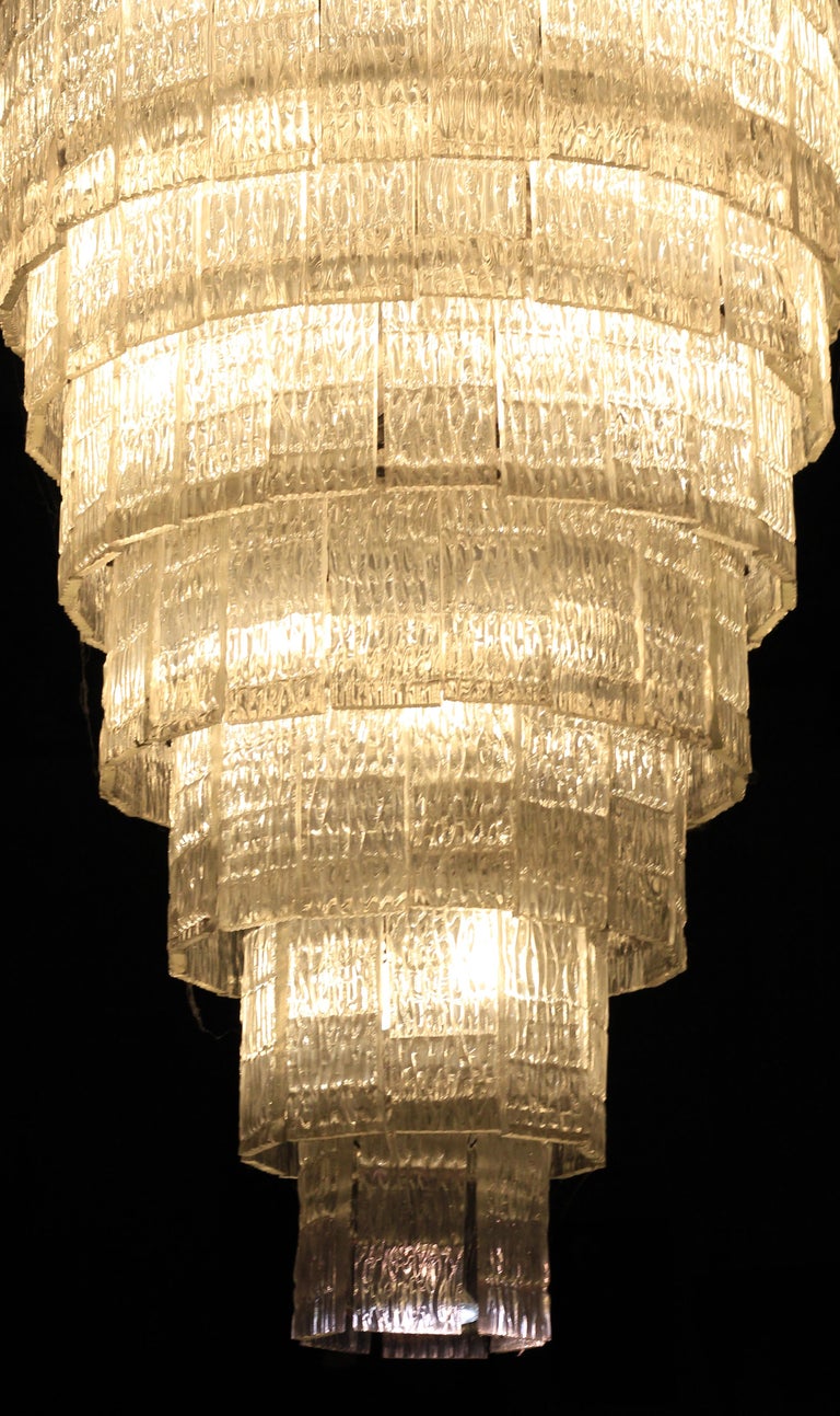 Unique Monumental Pair of Huge Chandelier 4 Pieces 1960s Vintage Silver ...