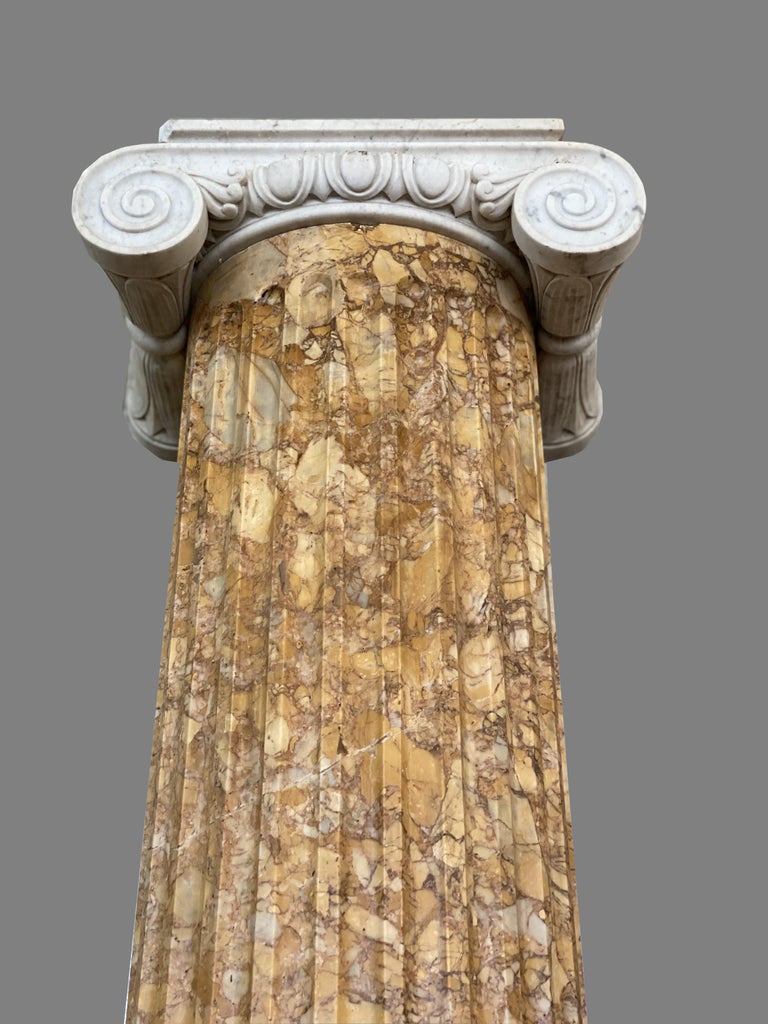 Monumental Pair of Italian Neoclassical Ionic Marble Columns For Sale ...