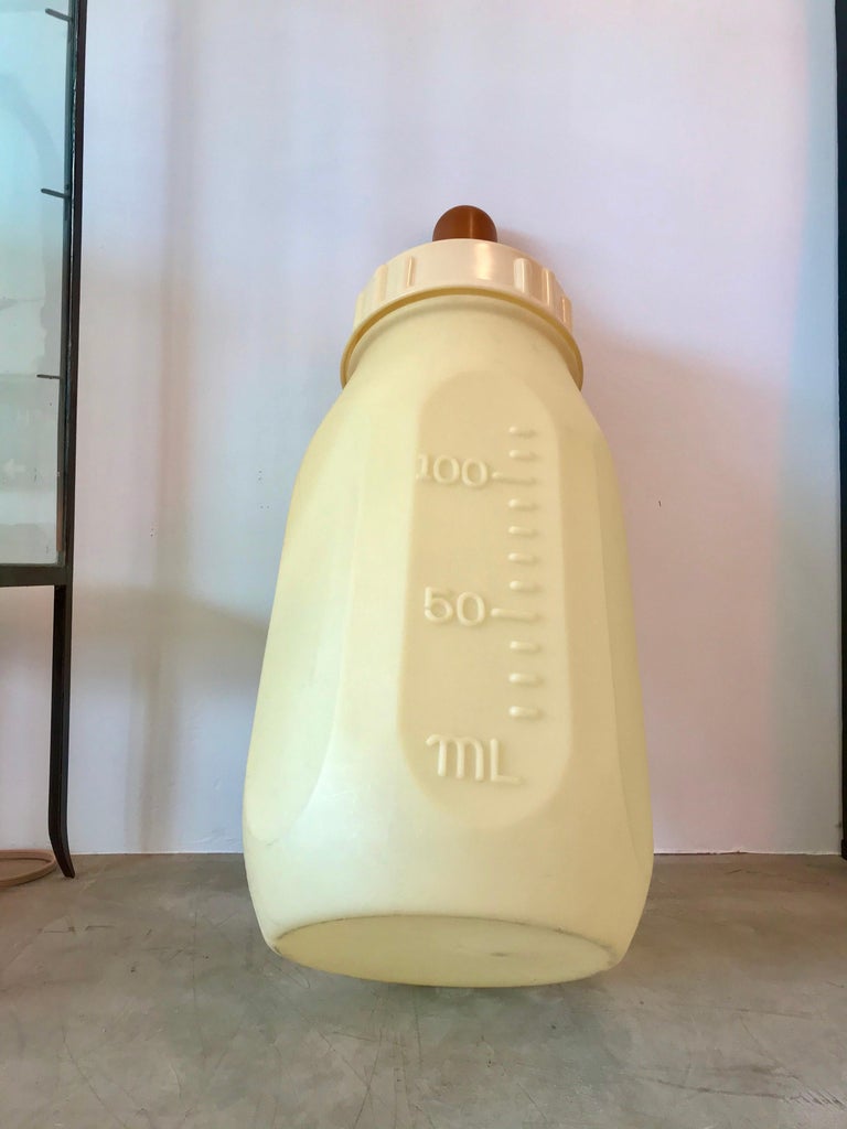 Monumental Pale Yellow Baby Bottle For Sale at 1stDibs