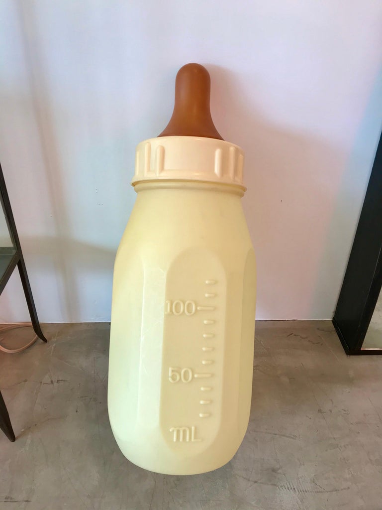Monumental Pale Yellow Baby Bottle For Sale at 1stDibs