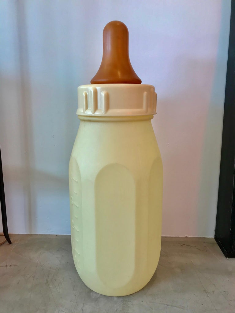 Monumental Pale Yellow Baby Bottle For Sale at 1stDibs
