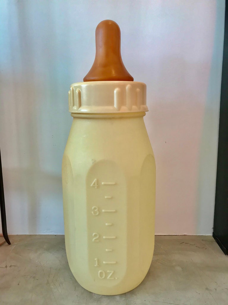 Monumental Pale Yellow Baby Bottle For Sale at 1stDibs