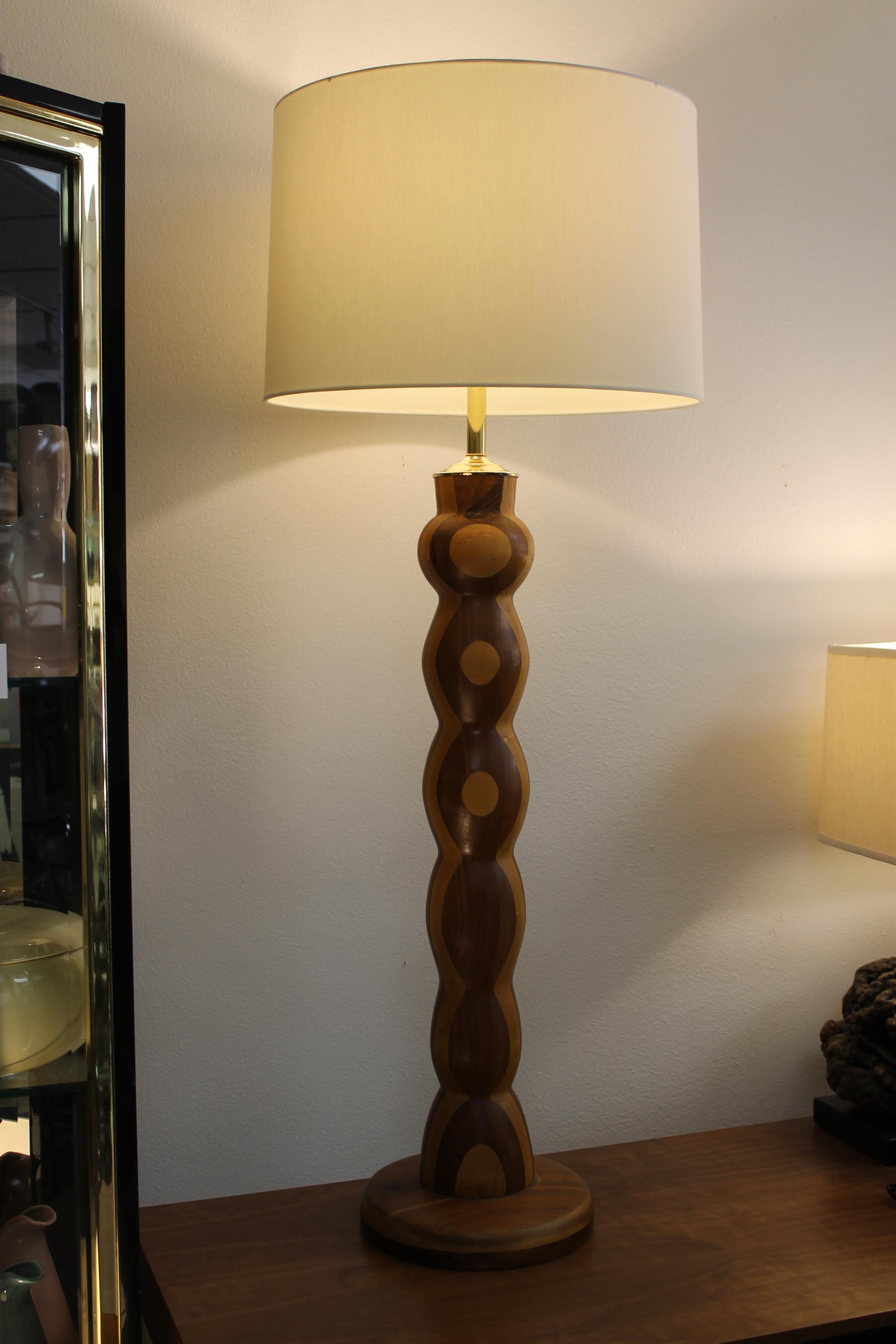 Monumental Parquetry Lamp at 1stDibs