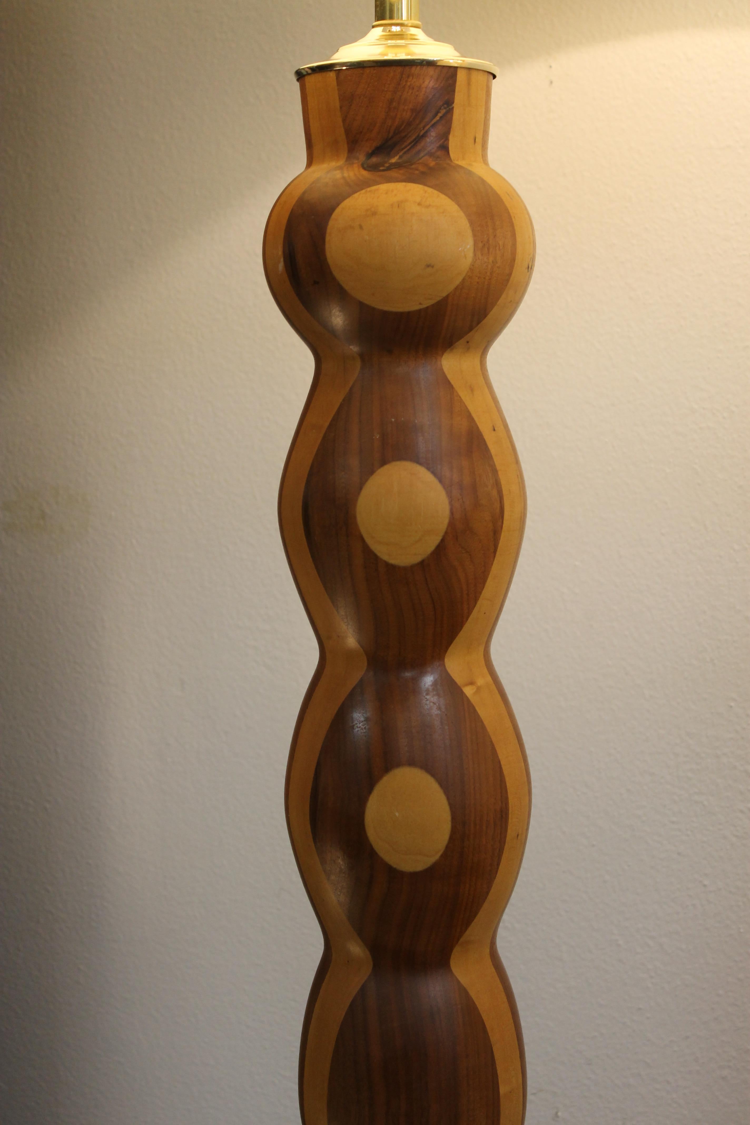 Monumental Parquetry Lamp at 1stDibs