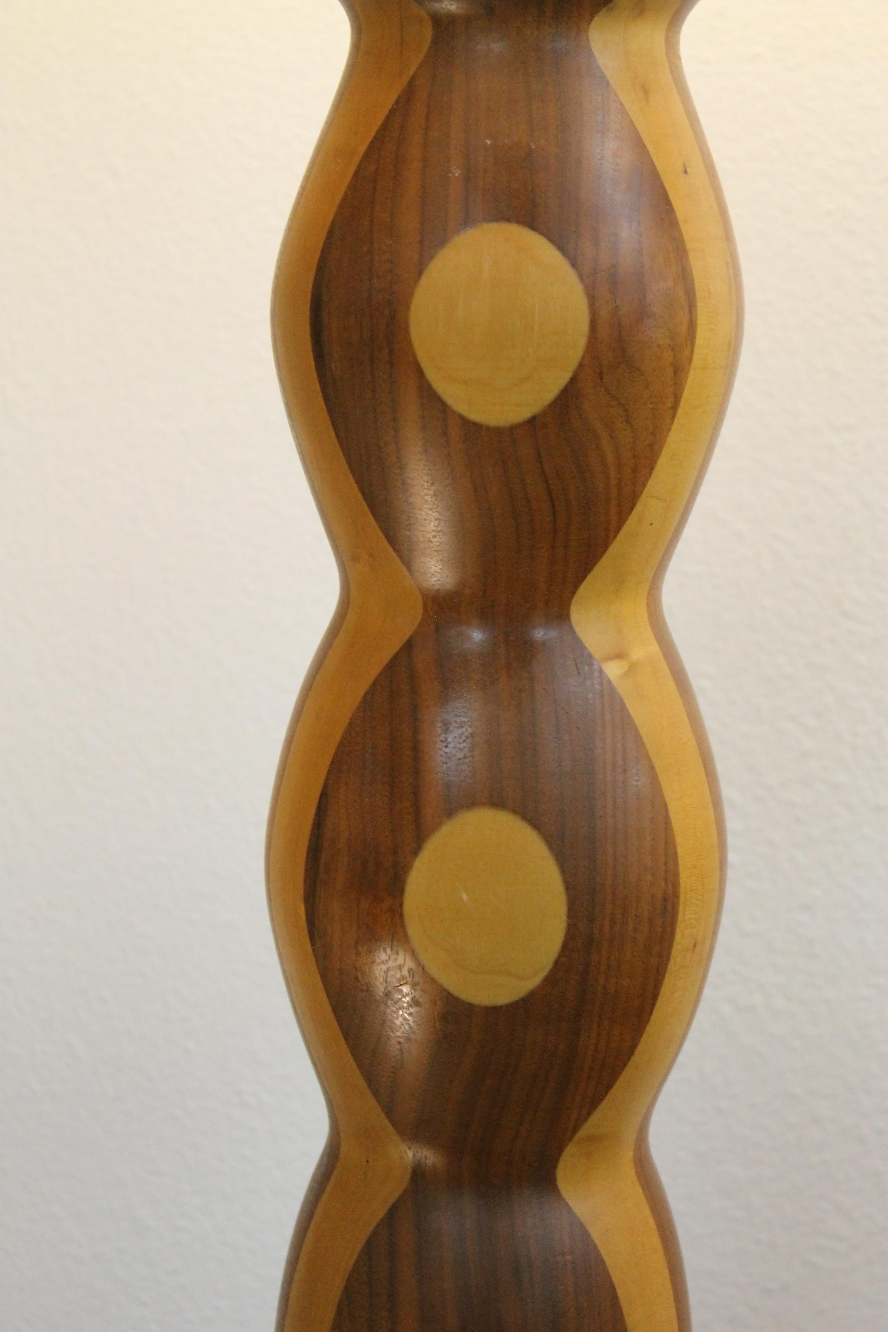 Monumental Parquetry Lamp at 1stDibs