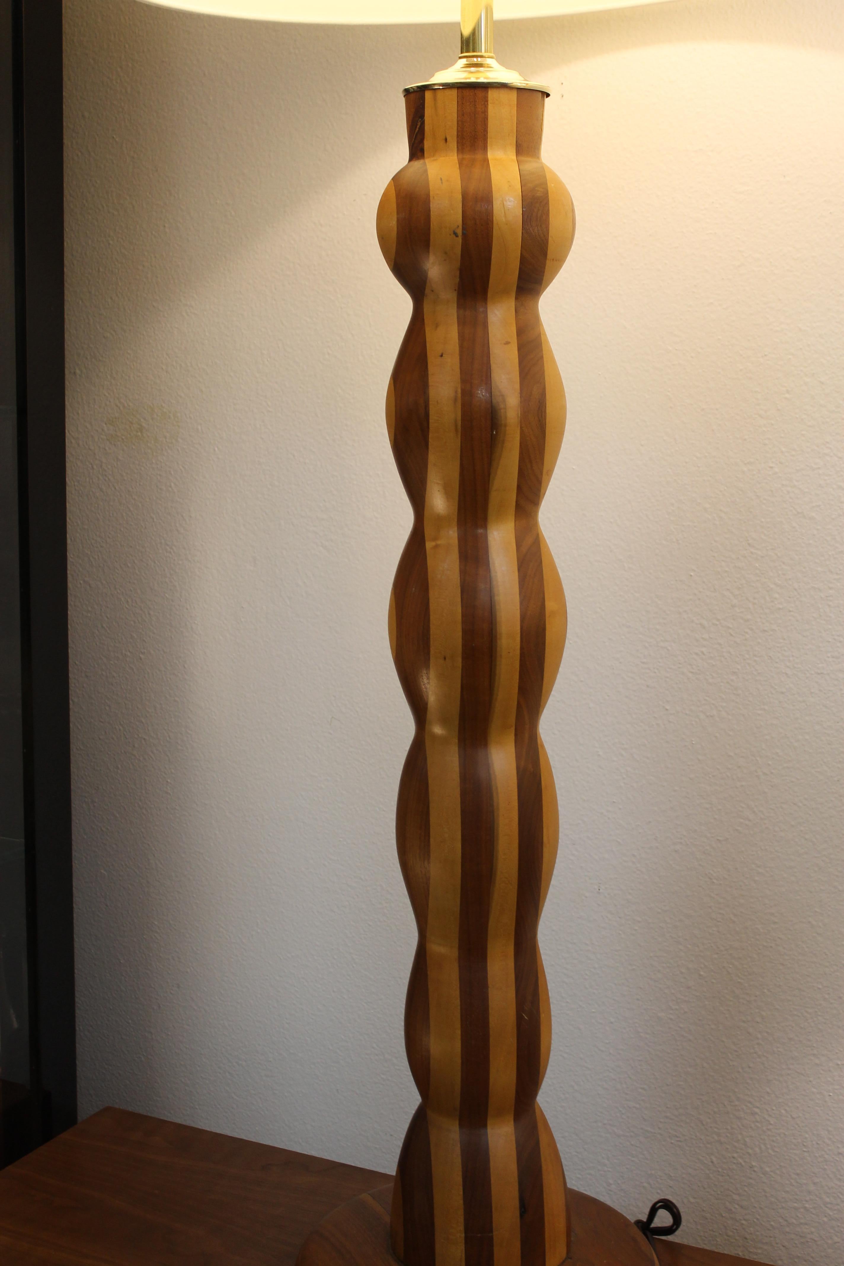 Monumental Parquetry Lamp at 1stDibs