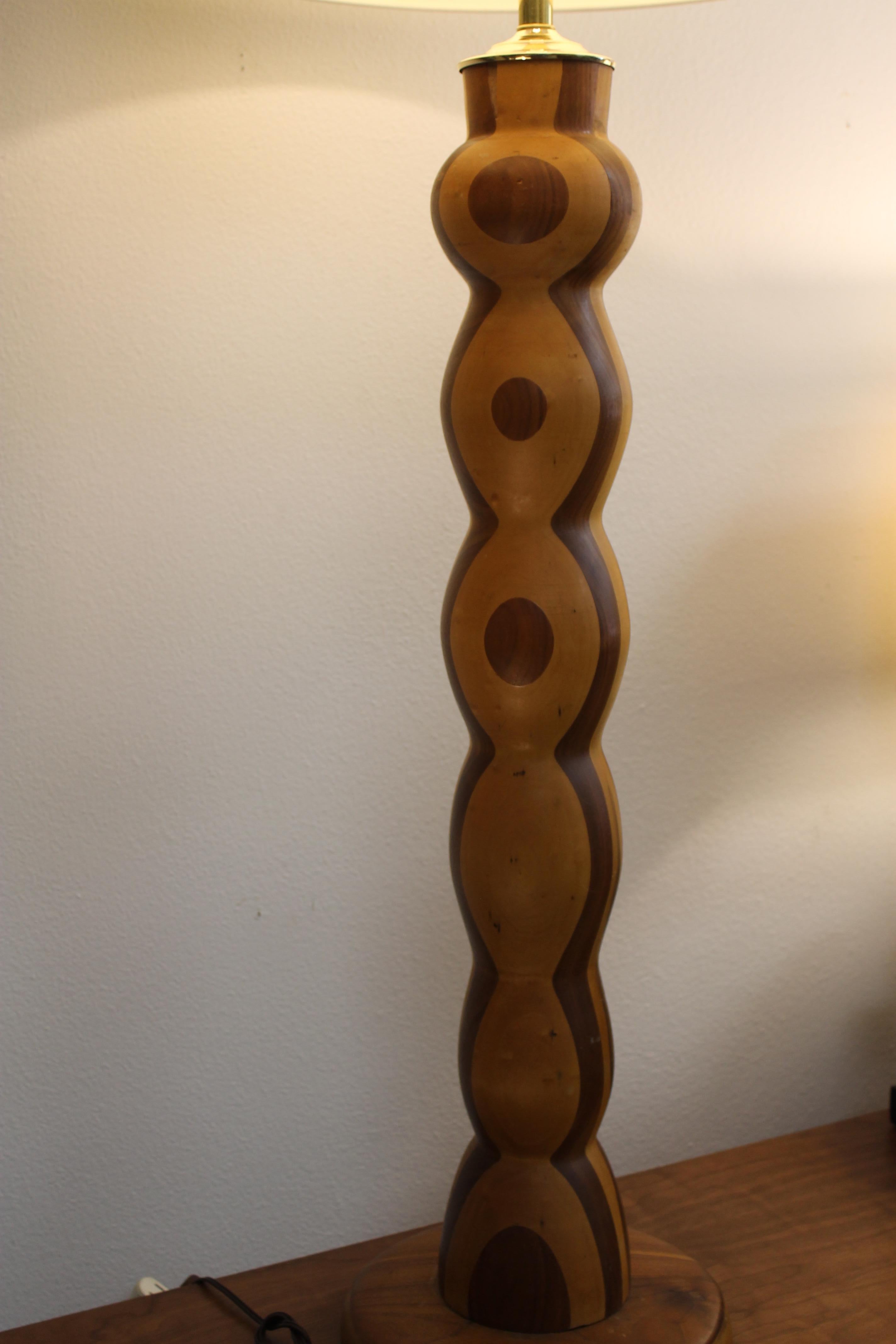 Monumental Parquetry Lamp at 1stDibs