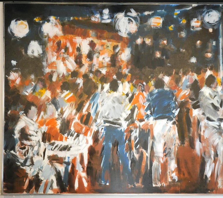 Monumental Pierre Doutreleau Oil Painting 'Studio 54' Nightlife Scene ...