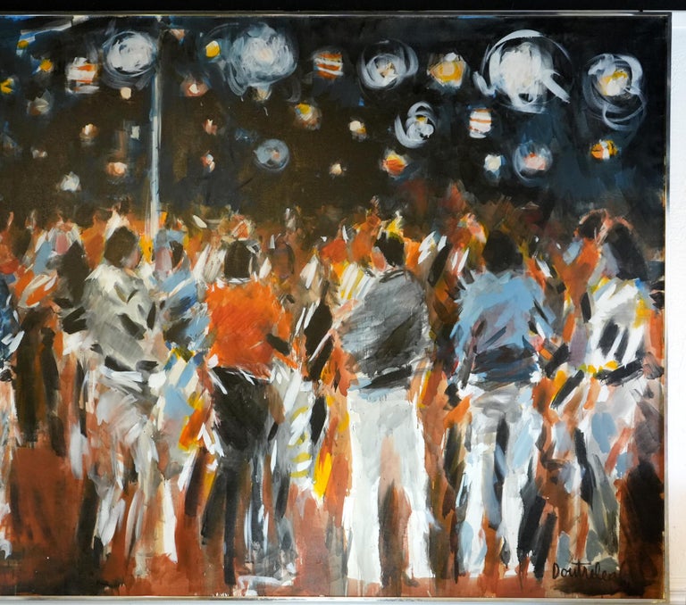 Monumental Pierre Doutreleau Oil Painting 'Studio 54' Nightlife Scene ...