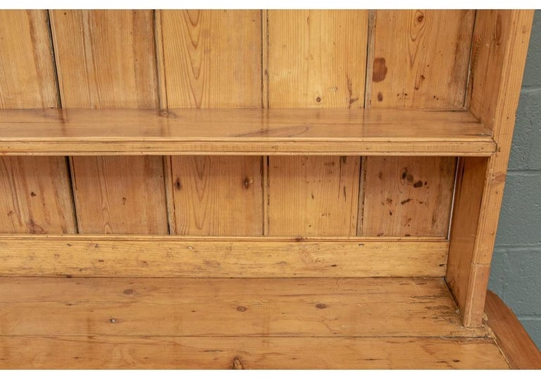 Monumental Pine Step Back Hutch at 1stDibs