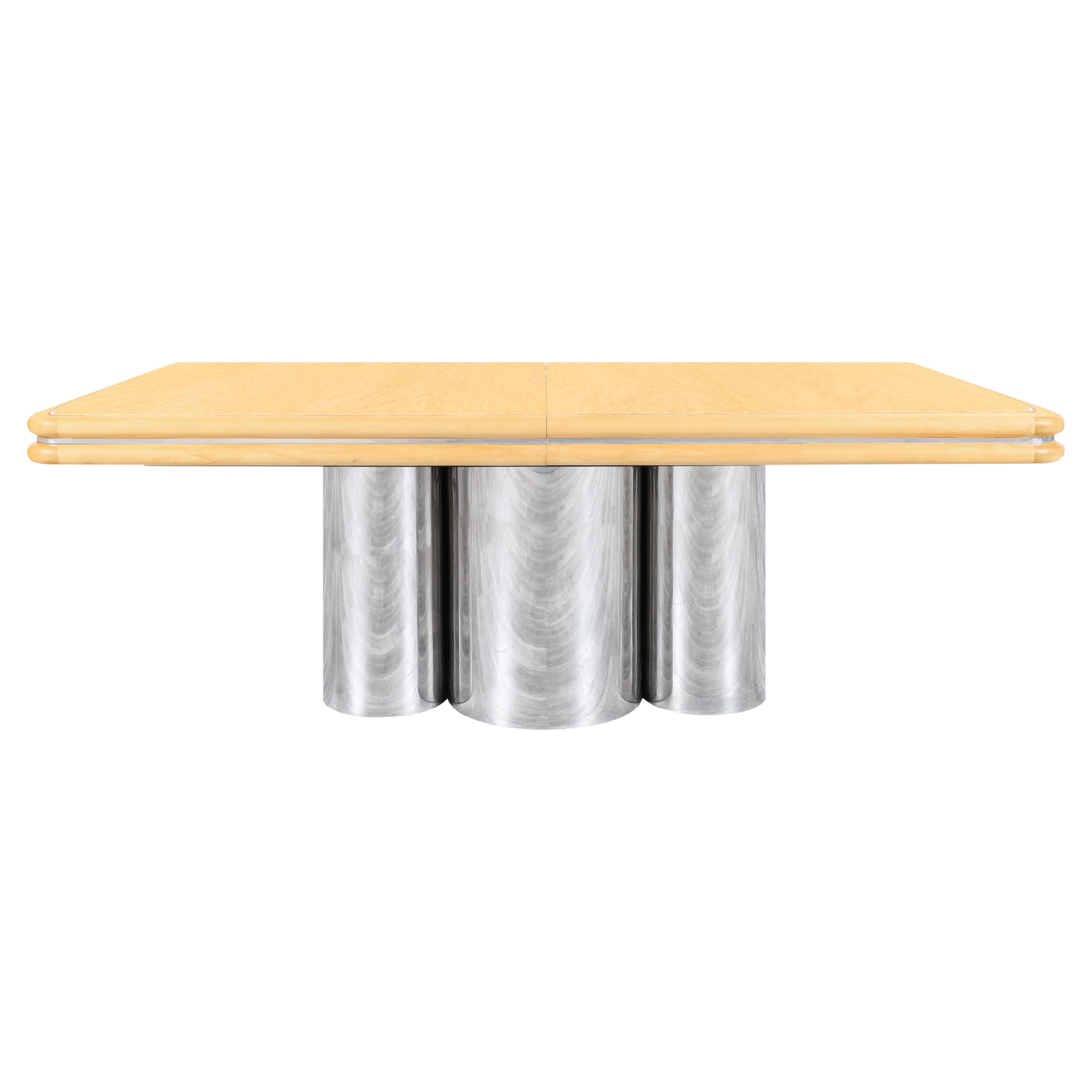 Pair of Leather and Polished Stainless Steel Bocci Side Tables by ...