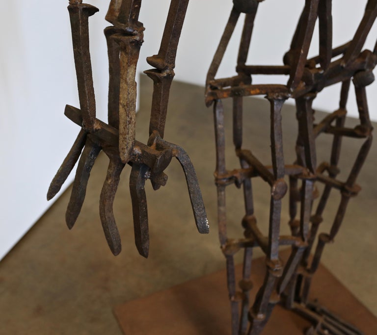 Monumental Railroad Spike Sculpture by Bruce Gray, 1992 For Sale at 1stDibs