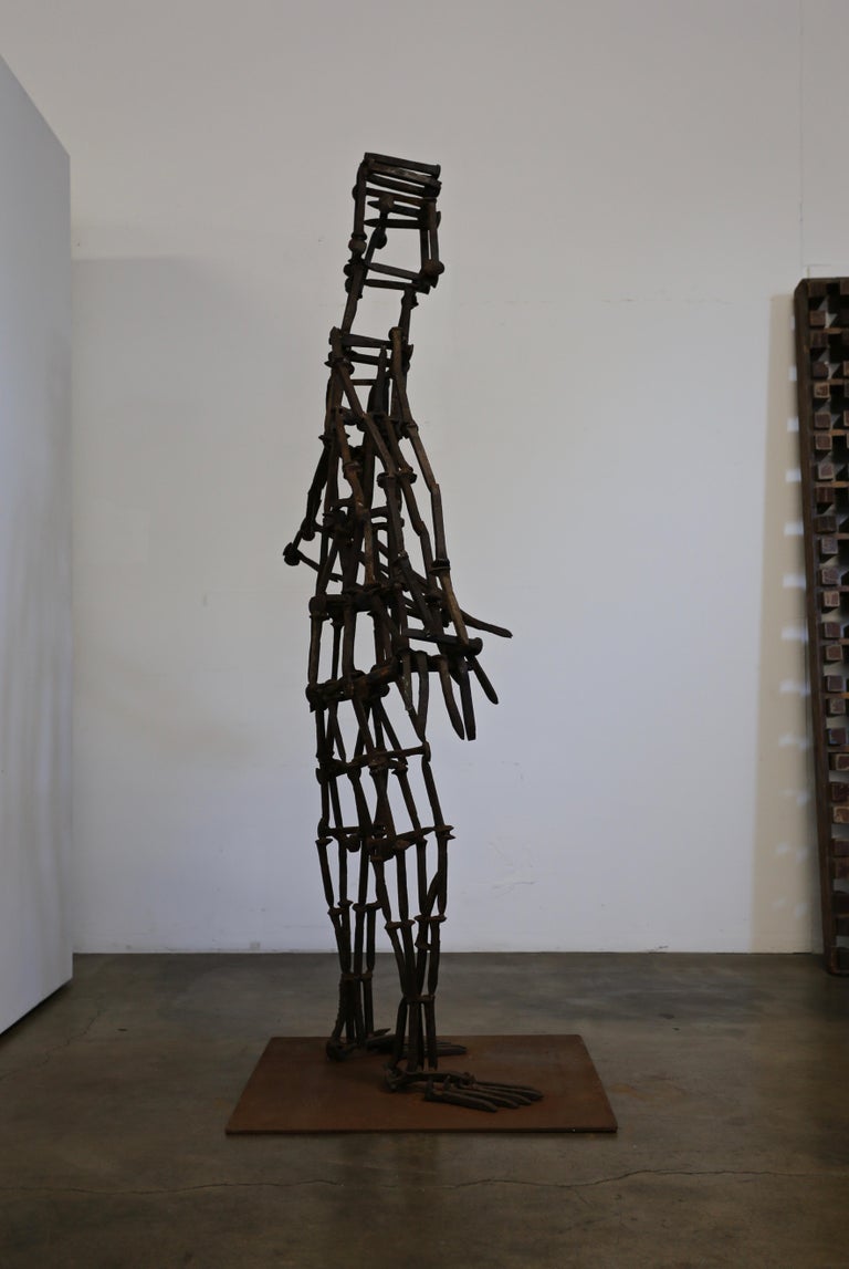 Monumental Railroad Spike Sculpture by Bruce Gray, 1992 For Sale at 1stDibs