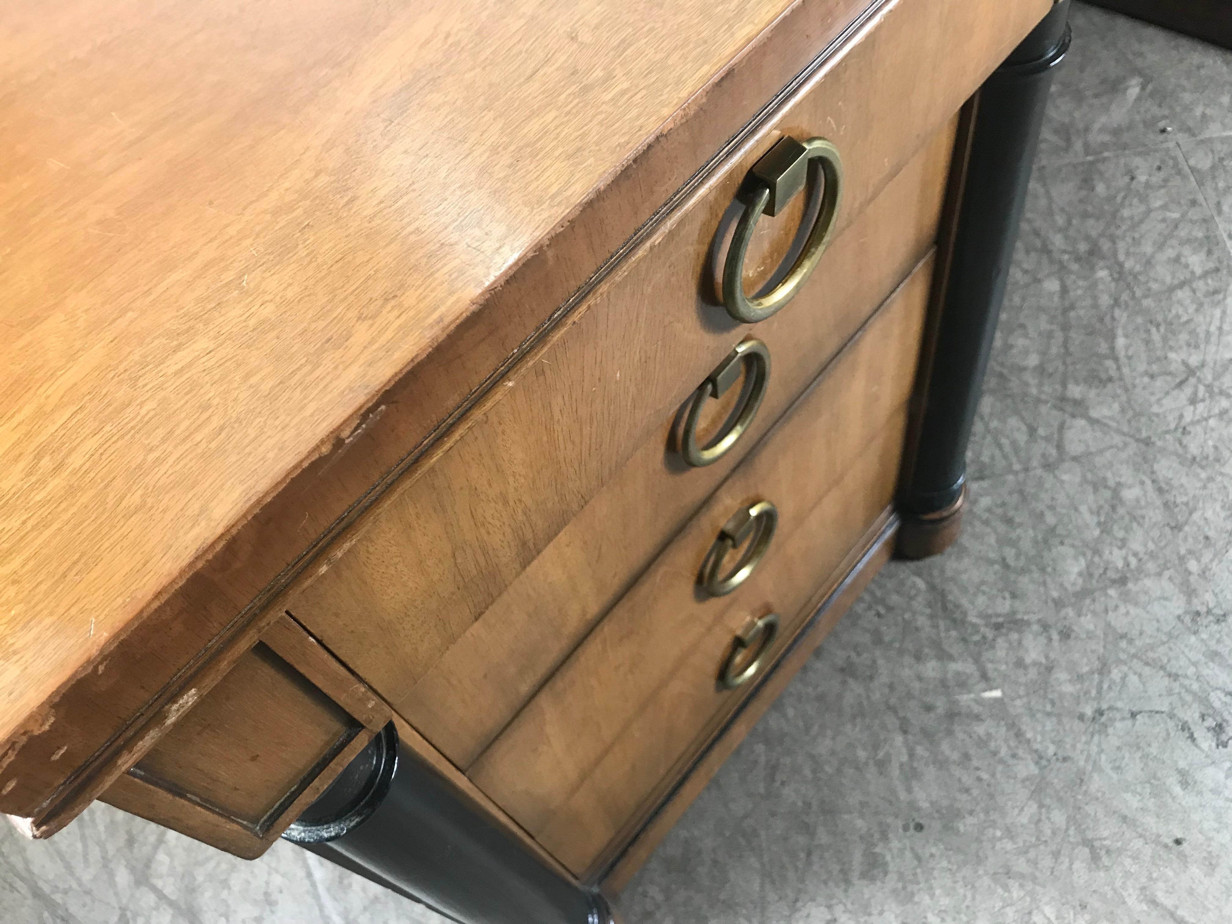 Monumental Regency Modernist Executive Desk Manufactured by Kittinger ...