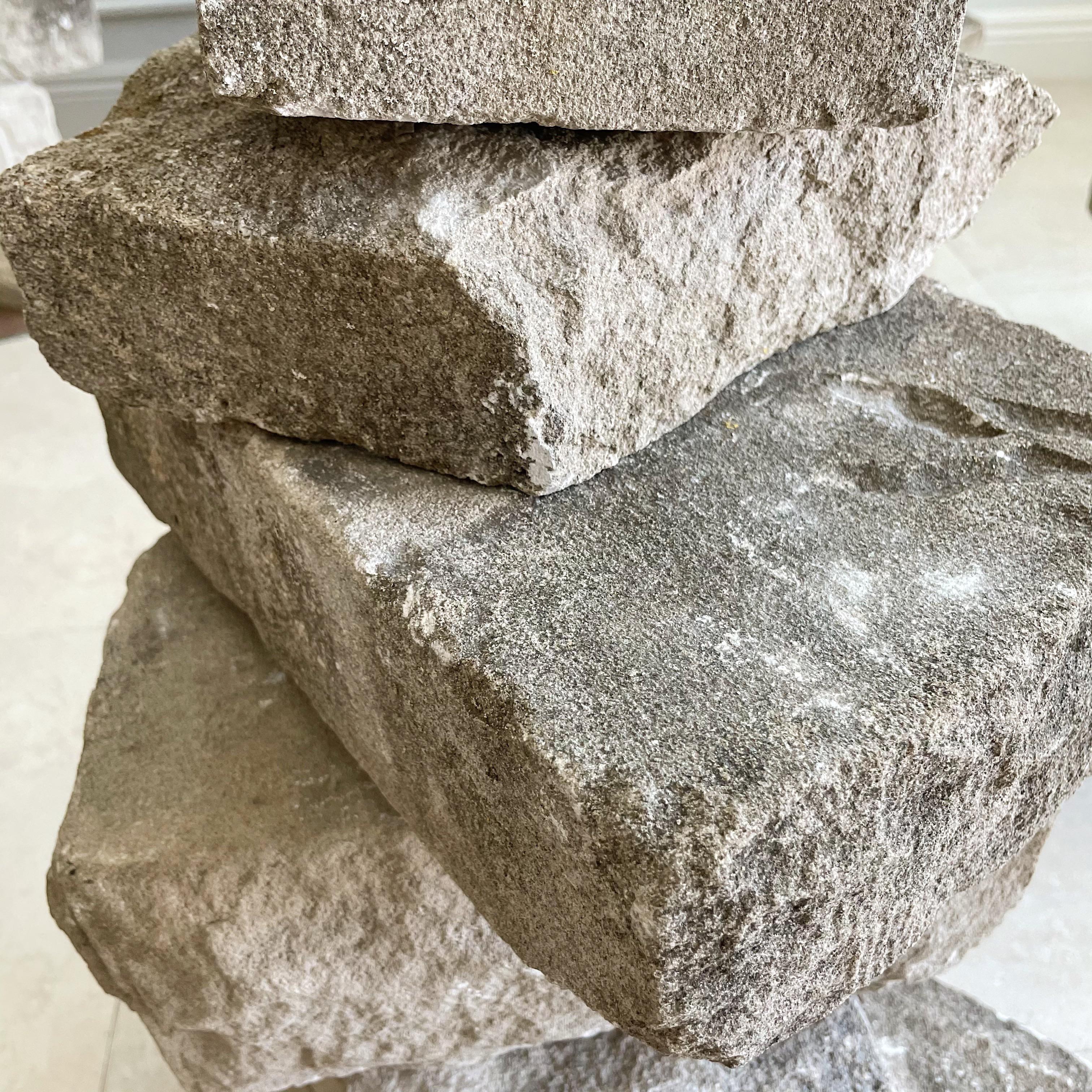 Monumental Rob Neilson Vintage Stacked Stone Indoor Outdoor Sculpture ...