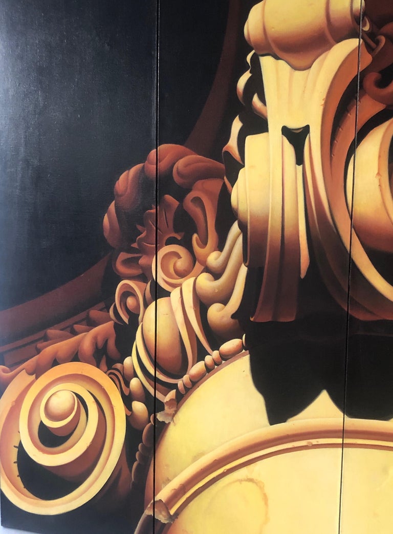 MonumentaL Robert Contois Quadriptych Oil Painting Architectural Column ...