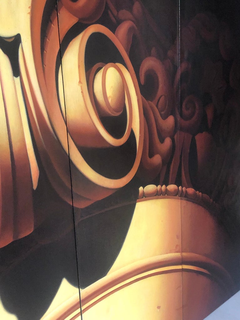 MonumentaL Robert Contois Quadriptych Oil Painting Architectural Column ...