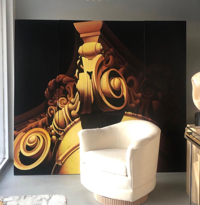 MonumentaL Robert Contois Quadriptych Oil Painting Architectural Column ...