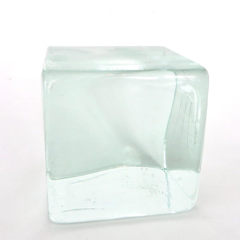 Monumental Sculptural Cast Glass Cube at 1stDibs | cast of cube