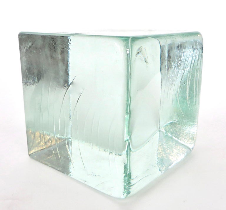 Monumental Sculptural Cast Glass Cube at 1stDibs | cast of cube