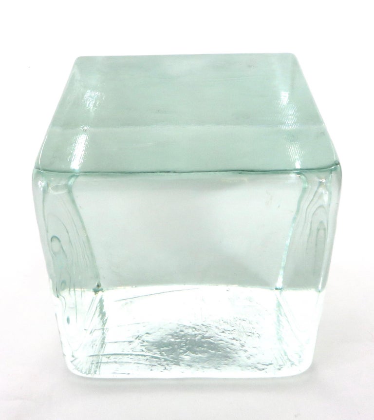 Monumental Sculptural Cast Glass Cube at 1stDibs | cast of cube