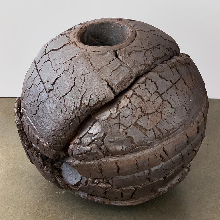 Monumental Stoneware Sphere Sculpture or Vessel by Michael Becker at ...