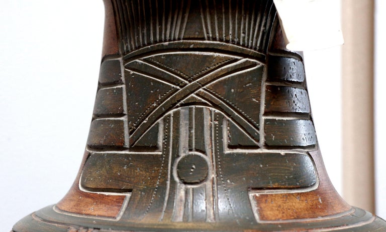 Casual Lamps of California Furniture Monumental Aztec Pattern Hand ...