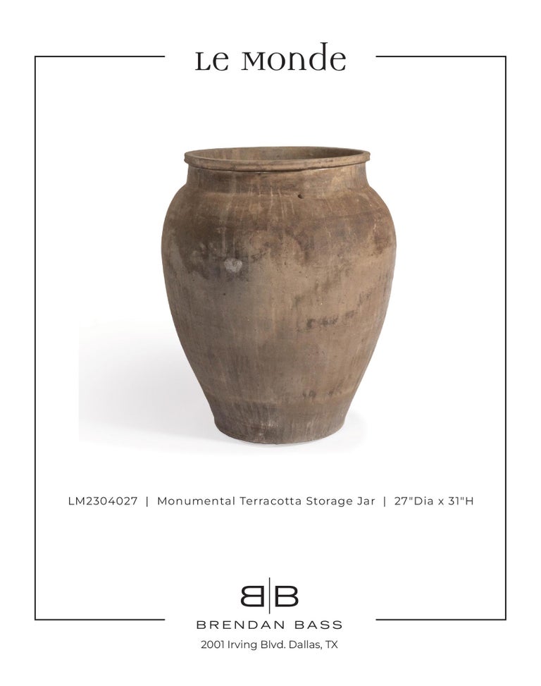Monumental Terra Cotta Storage Jar For Sale at 1stDibs