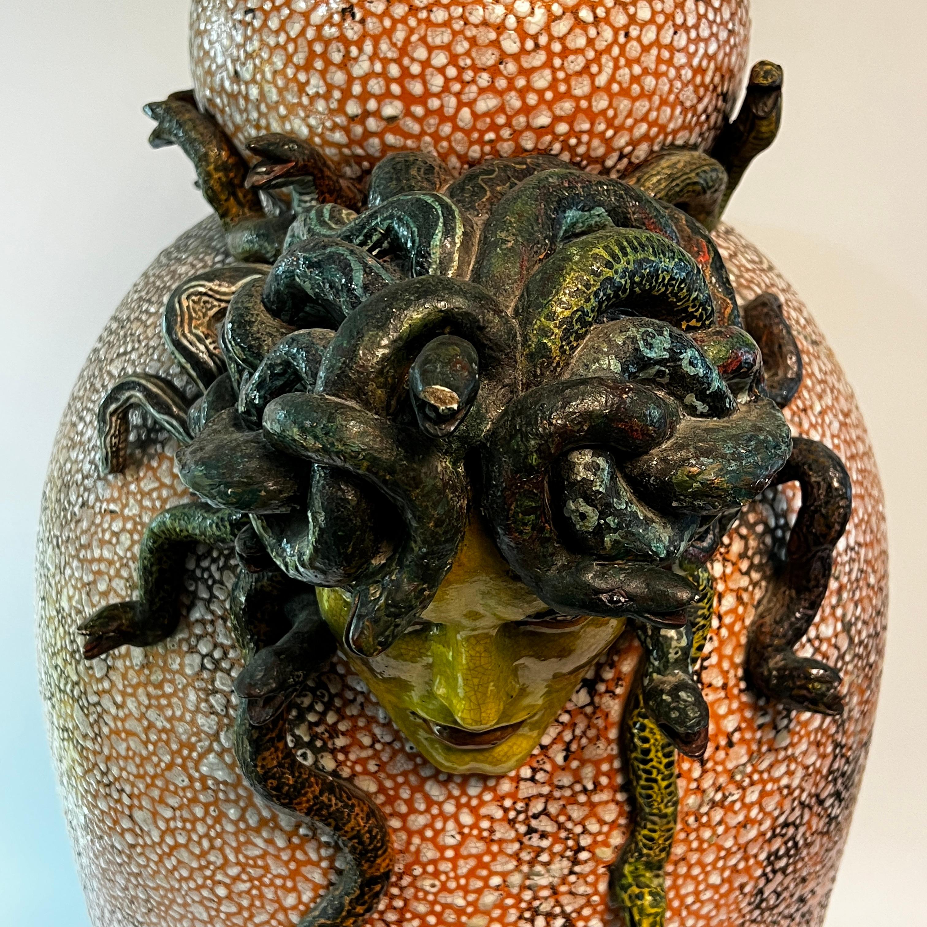 Monumental Terracotta Vase Depicting Medusa For Sale at 1stDibs ...