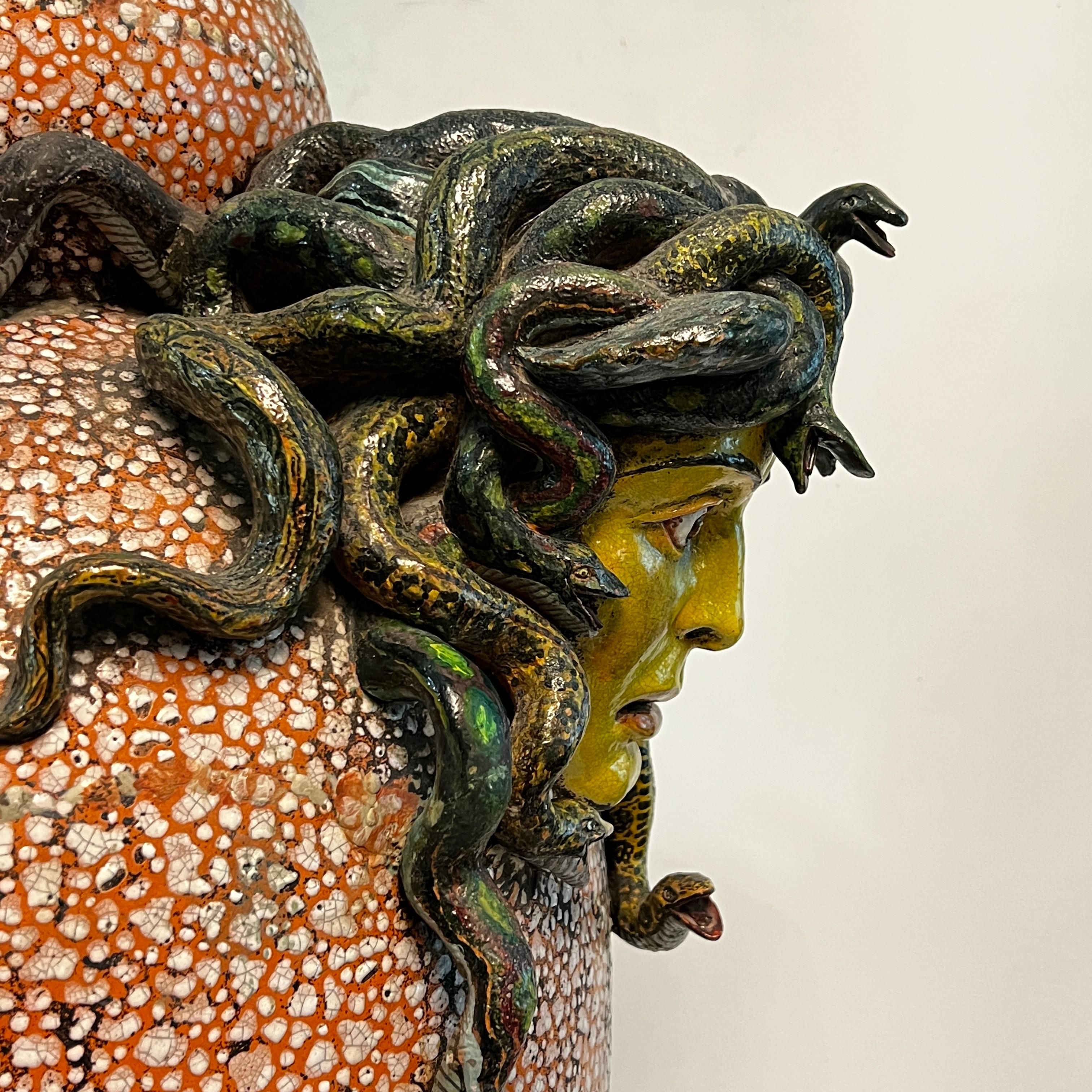 Monumental Terracotta Vase Depicting Medusa For Sale at 1stDibs ...