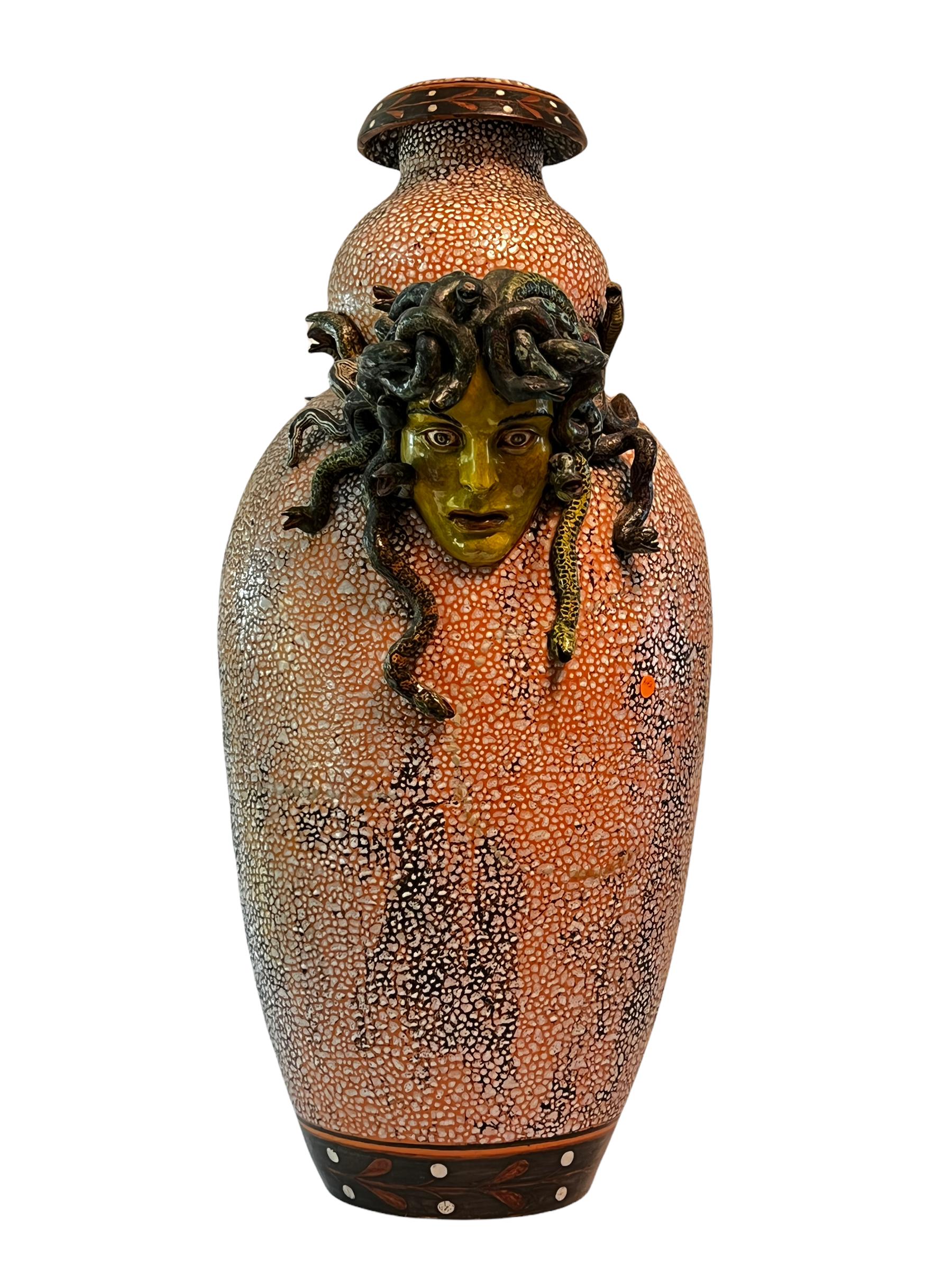 Monumental Terracotta Vase Depicting Medusa For Sale at 1stDibs ...
