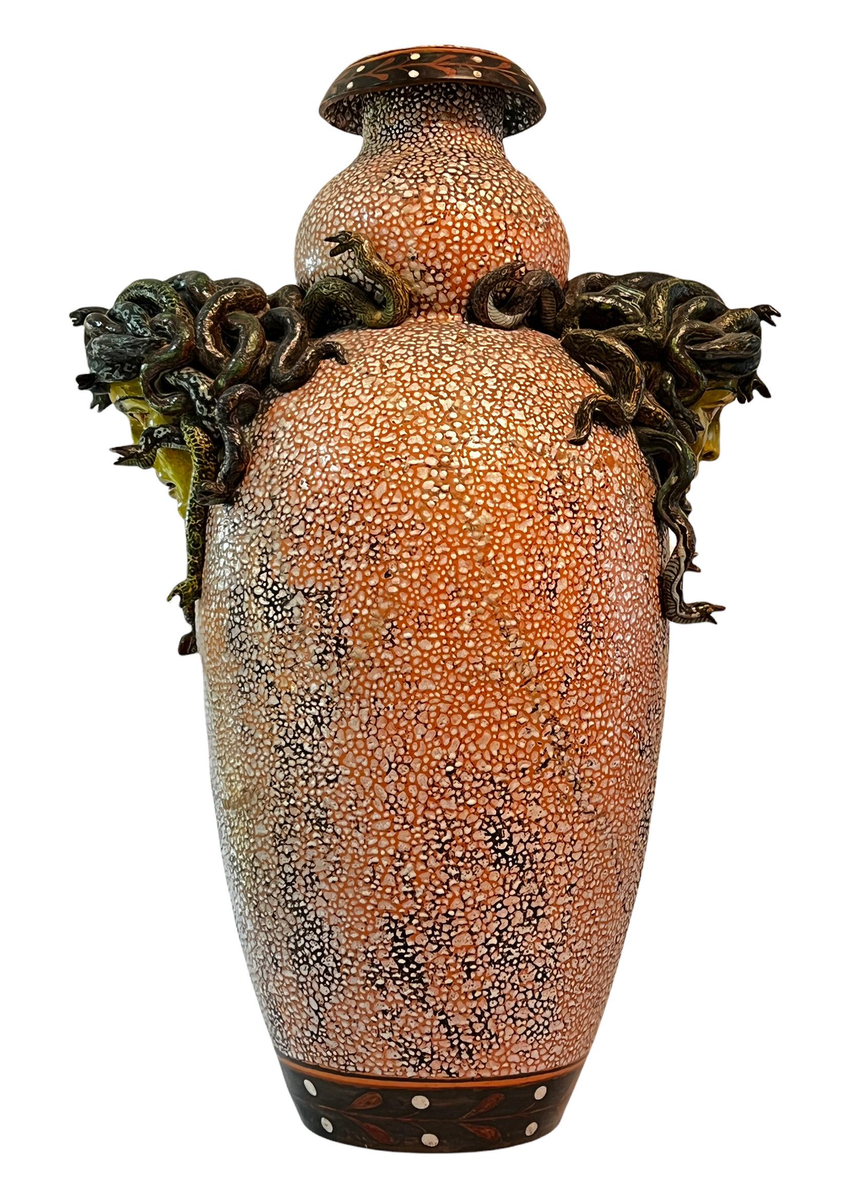 Monumental Terracotta Vase Depicting Medusa For Sale at 1stDibs ...