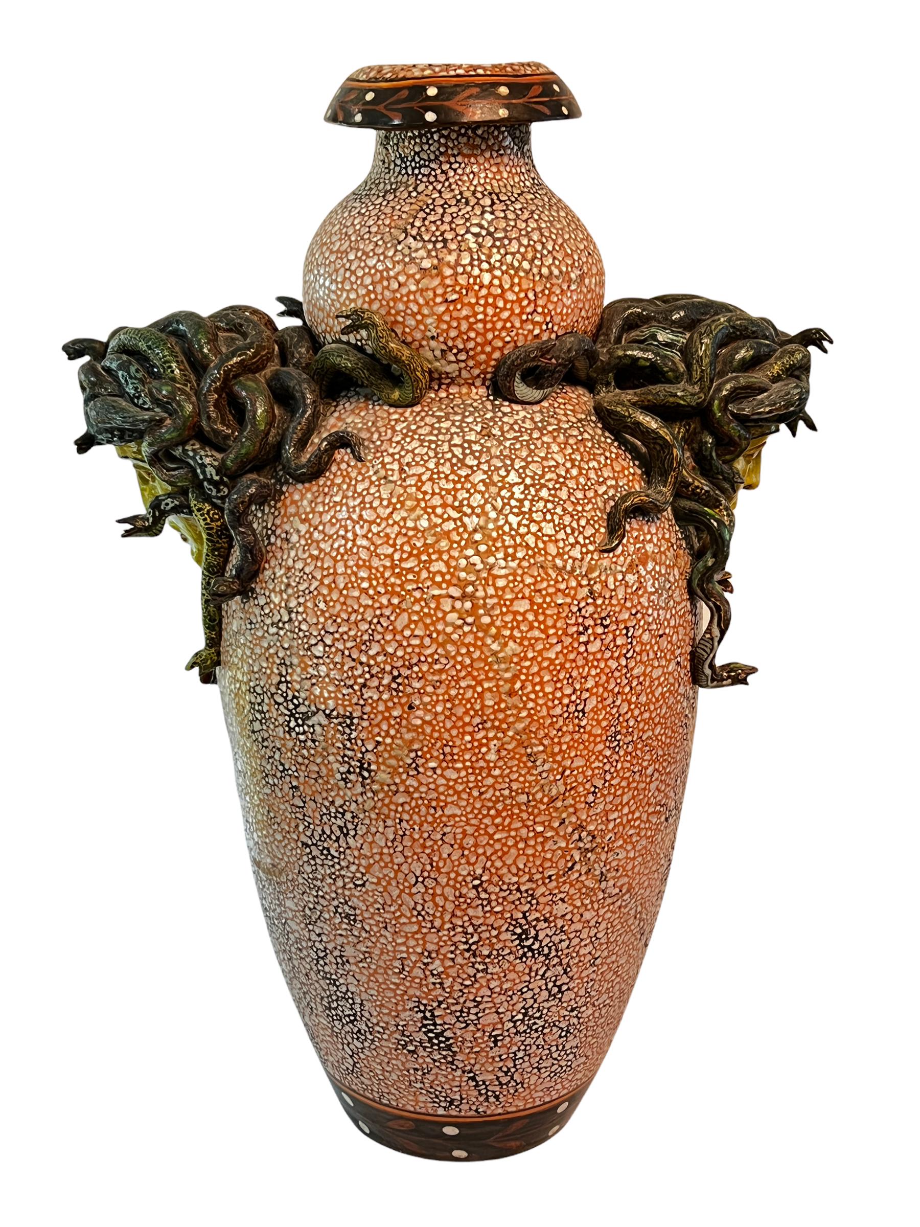 Monumental Terracotta Vase Depicting Medusa For Sale at 1stDibs ...