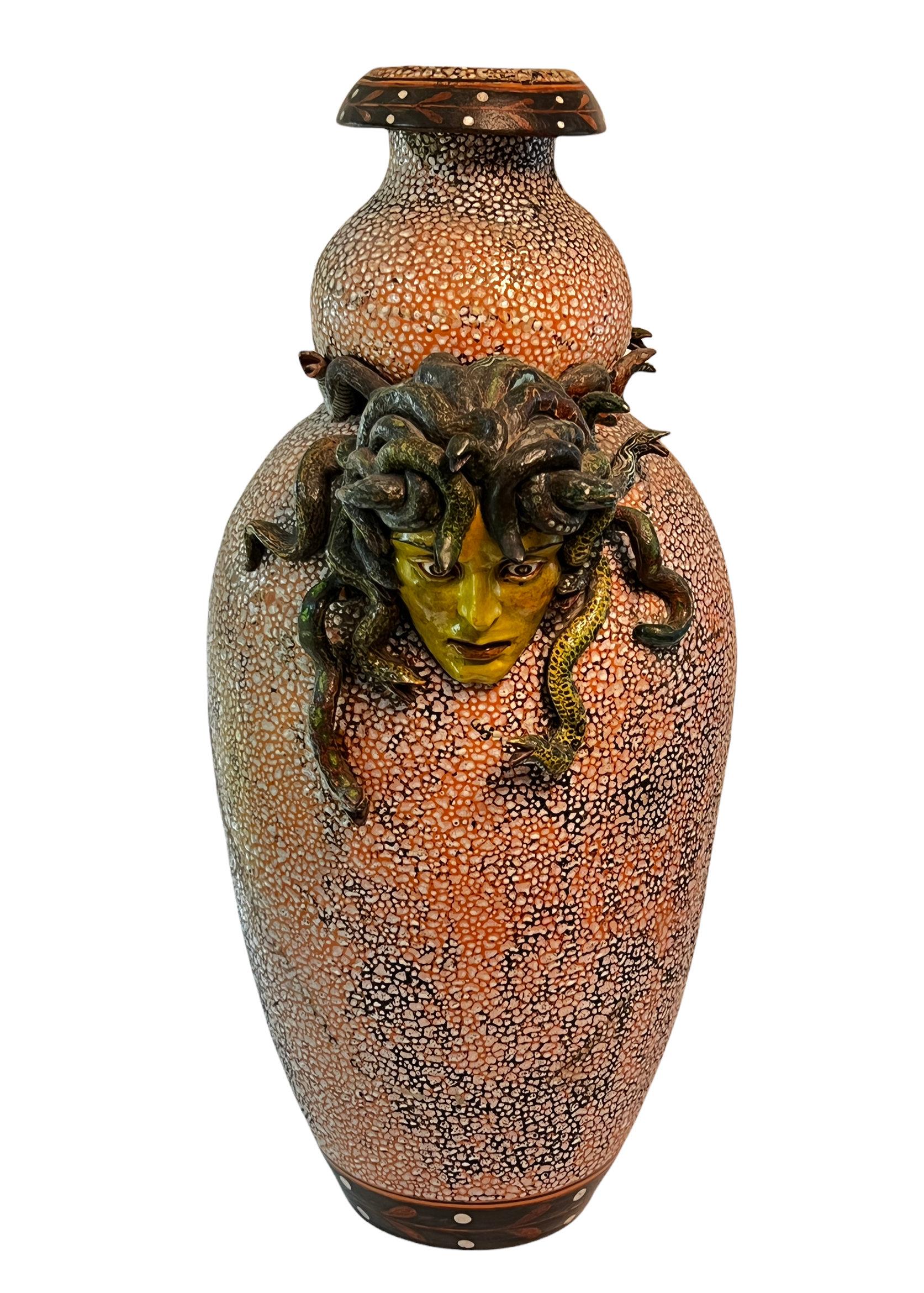 Monumental Terracotta Vase Depicting Medusa For Sale at 1stDibs ...