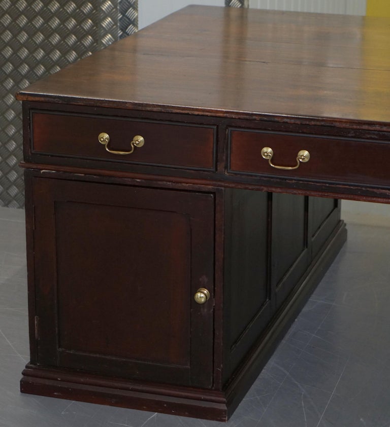 Monumental Victorian 9 Drawer 2 Cupboard Double Sided Twin Pedestal ...