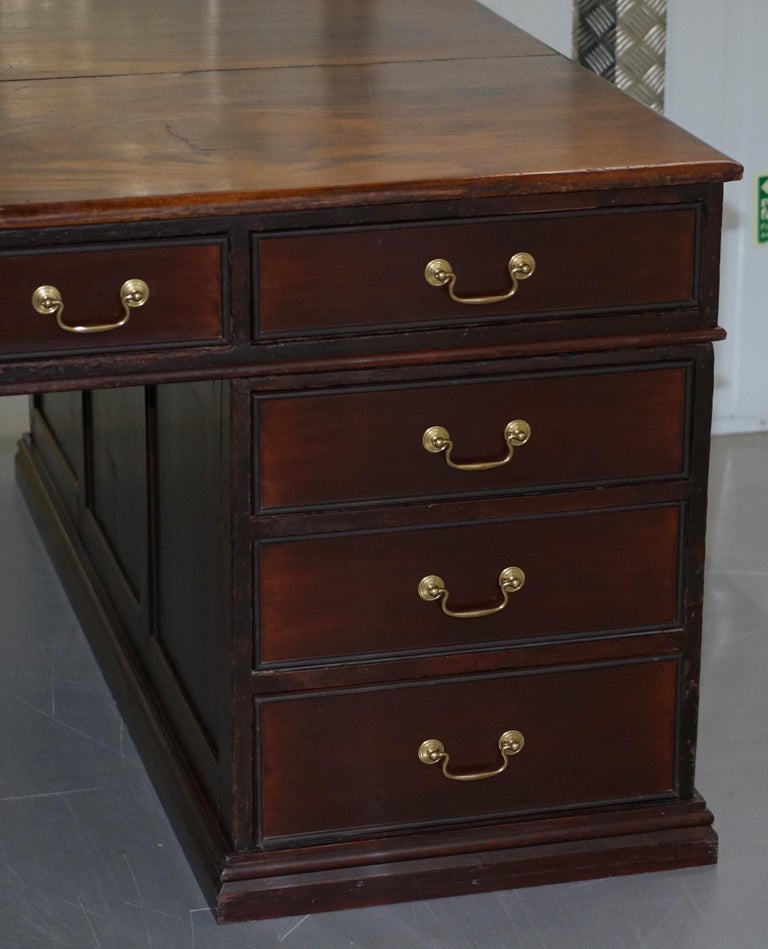 Monumental Victorian 9 Drawer 2 Cupboard Double Sided Twin Pedestal ...