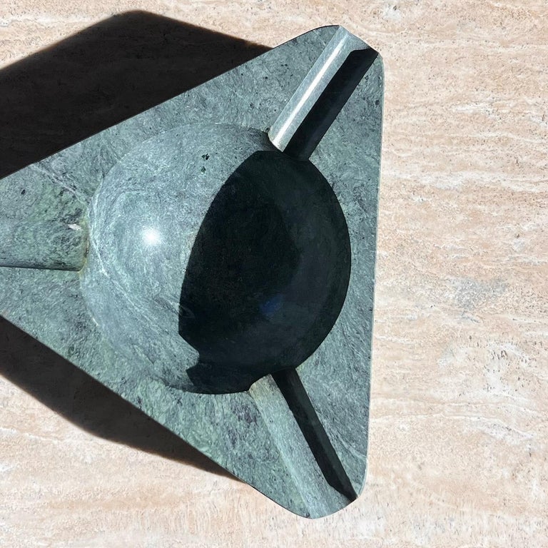 Monumental Vintage Italian Triangular Marble Ashtray by Calibri, 1970s ...