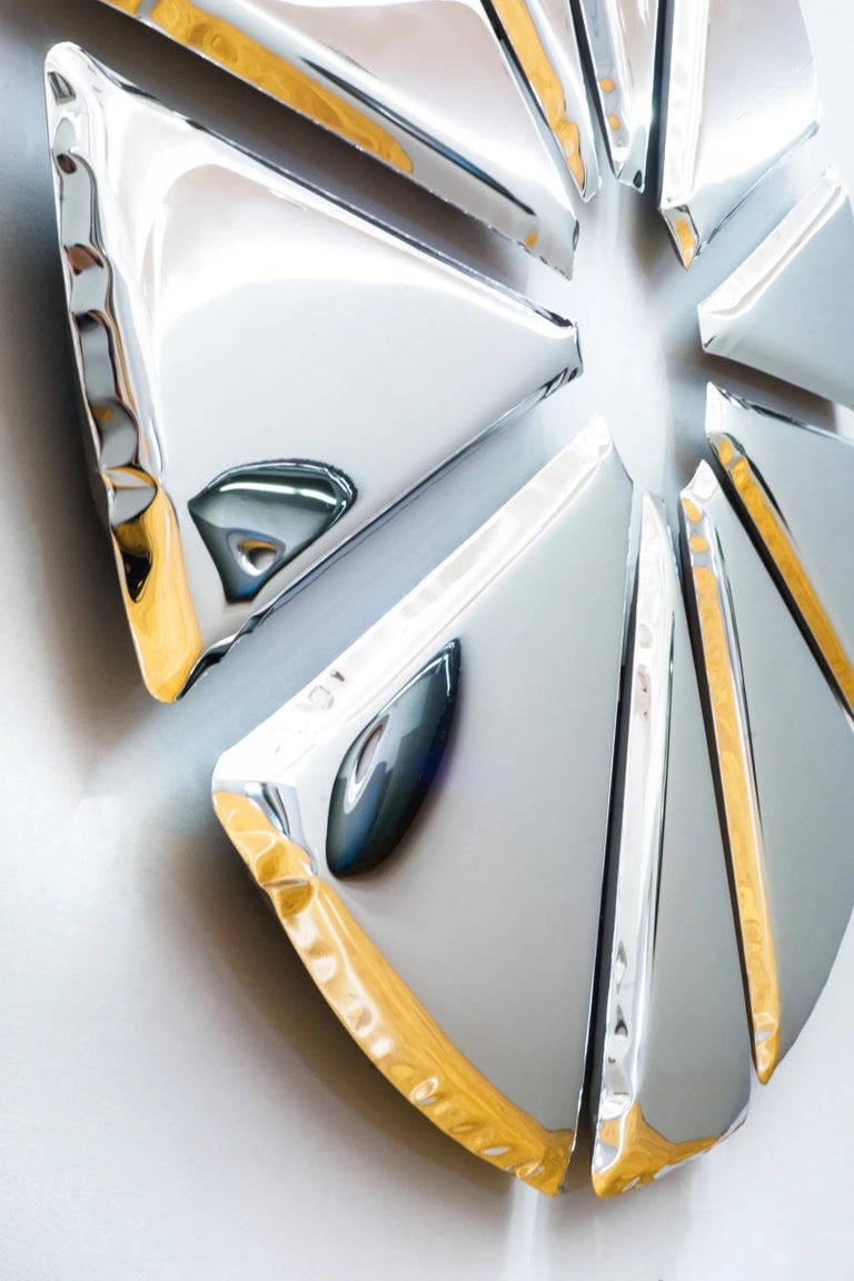 Monumental Wall Sculpture 'Nucleus' by Zieta, Stainless Steel, D600 For ...