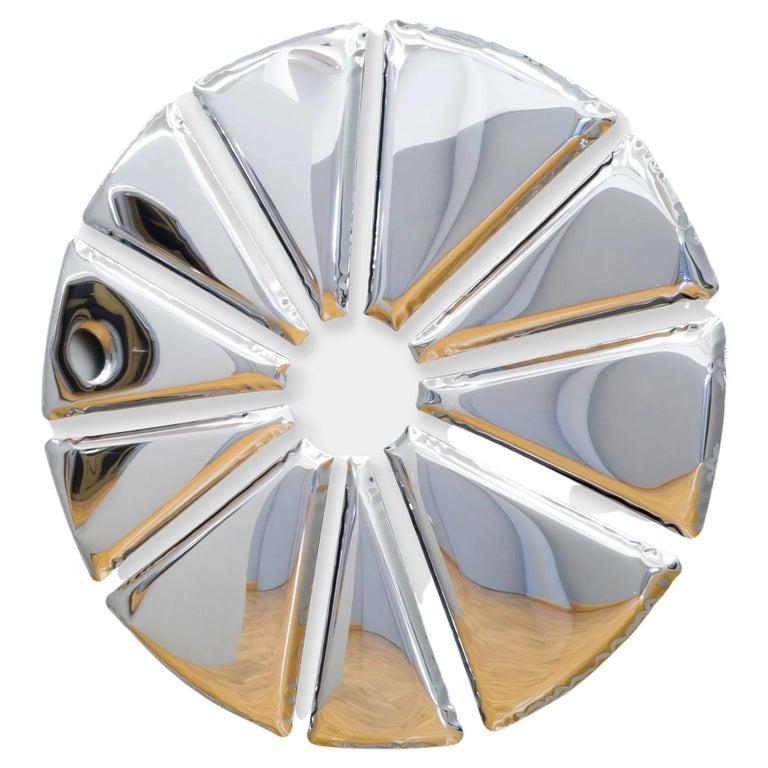 Monumental Wall Sculpture 'Nucleus' by Zieta, Stainless Steel, D600 For ...
