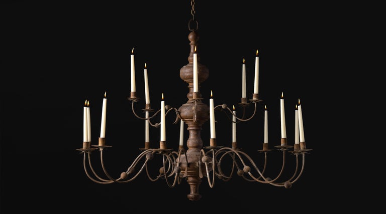 Monumental Wooden Candelabra, Italy, circa 1840 For Sale at 1stDibs