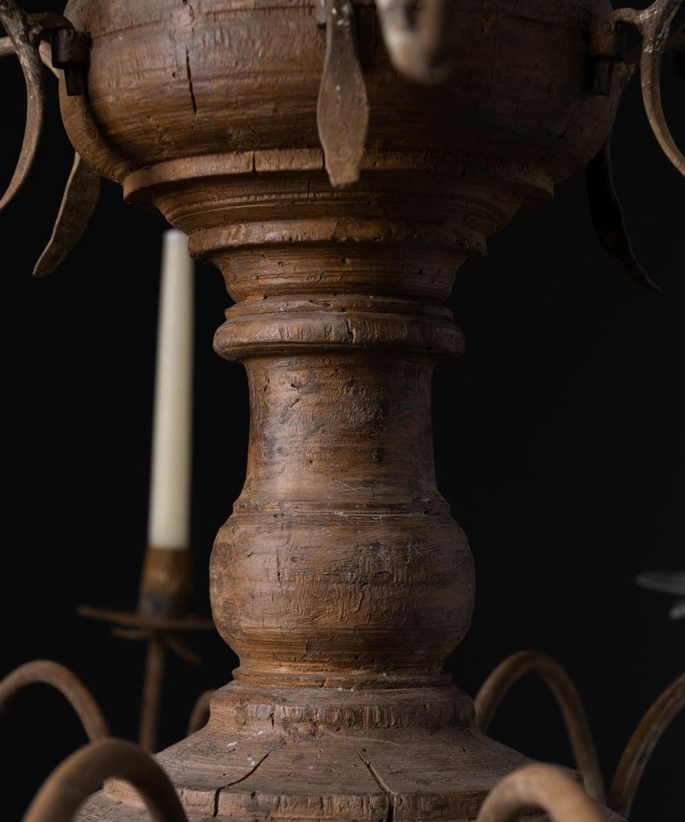 Monumental Wooden Candelabra, Italy, circa 1840 For Sale at 1stDibs