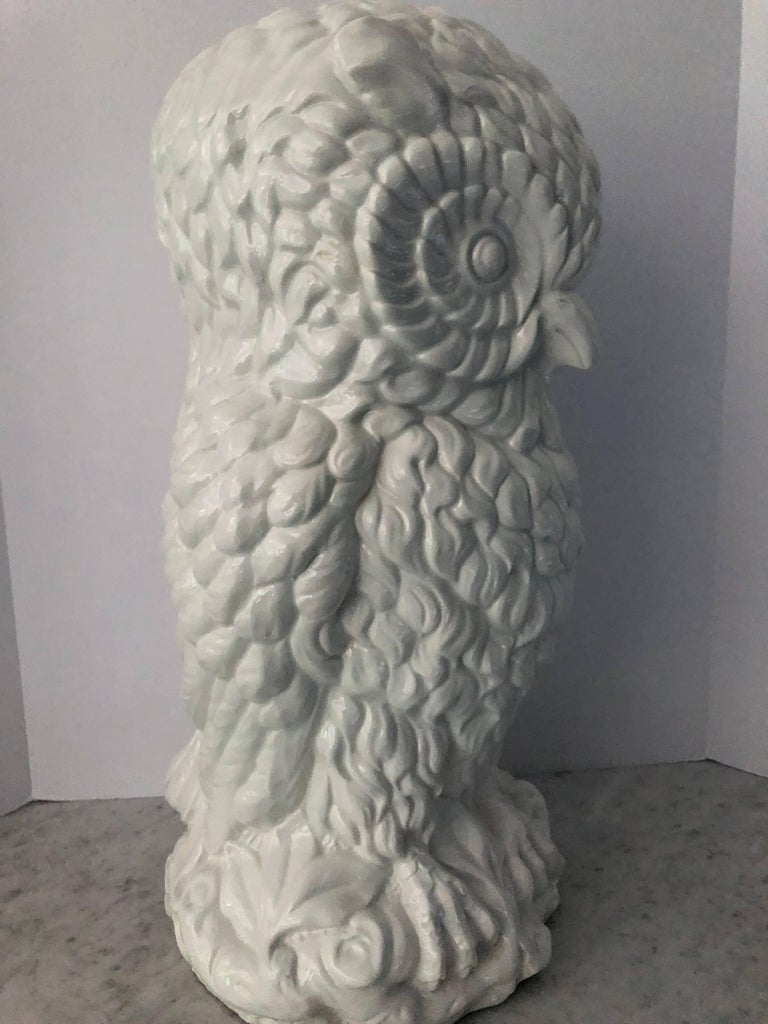 Monumentally Large White Ceramic Owl at 1stDibs | large ceramic owls ...