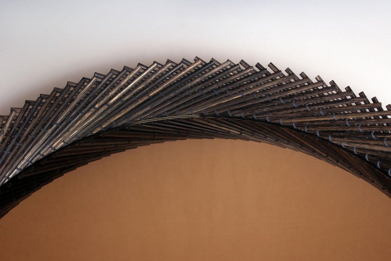 Mooda Oak Round Mirror 24´ by Indo Made For Sale at 1stDibs