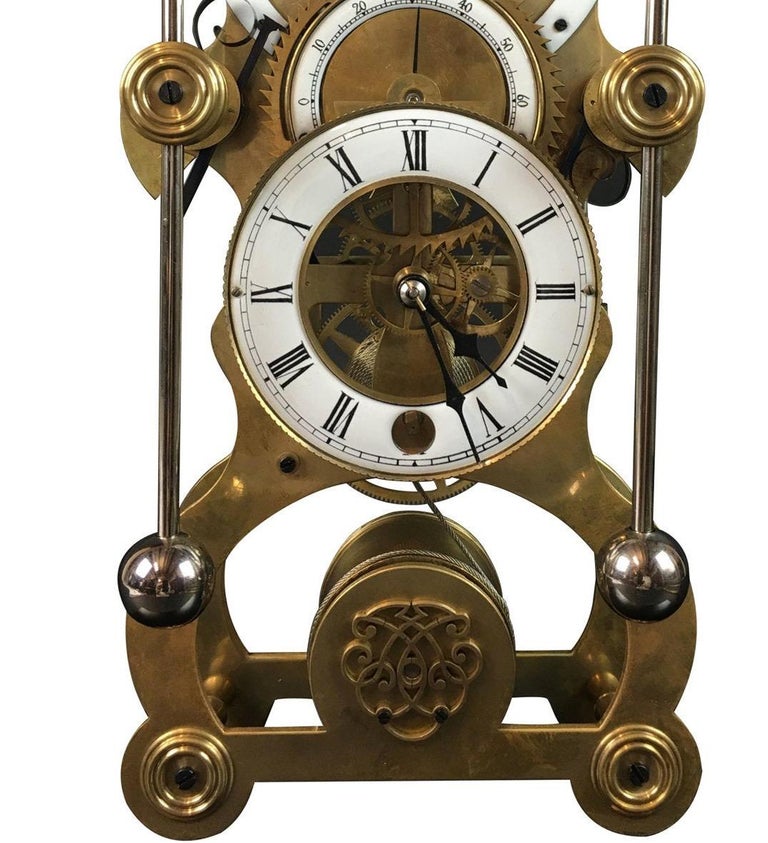 Moon Dial Grasshopper Clock Brass Skeleton Clock, John Harrison ...