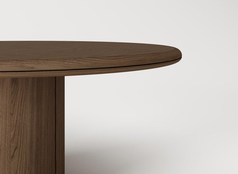 Modern, 21st Century, Oak, Wood, Round, Natural, Moon Dining Table For ...