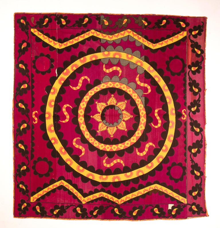 Moon Sky ‘Ai Palak ‘ Suzani from Tashkent Uzbekistan, Early 20th C. For ...