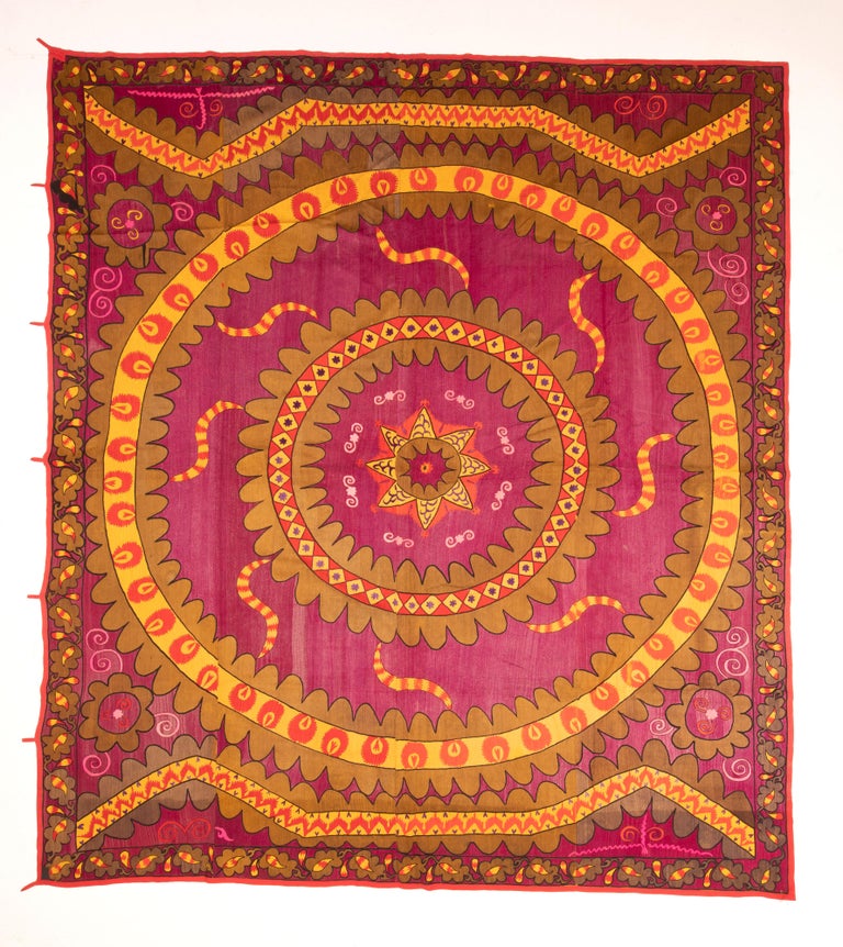 Moon Sky ‘Ai Palak ‘ Suzani from Tashkent Uzbekistan, Early 20th C. For ...