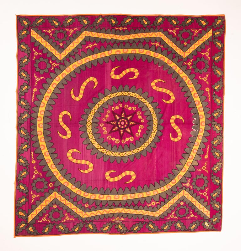 Moon Sky ‘Ai Palak ‘ Suzani from Tashkent Uzbekistan, Early 20th C For ...