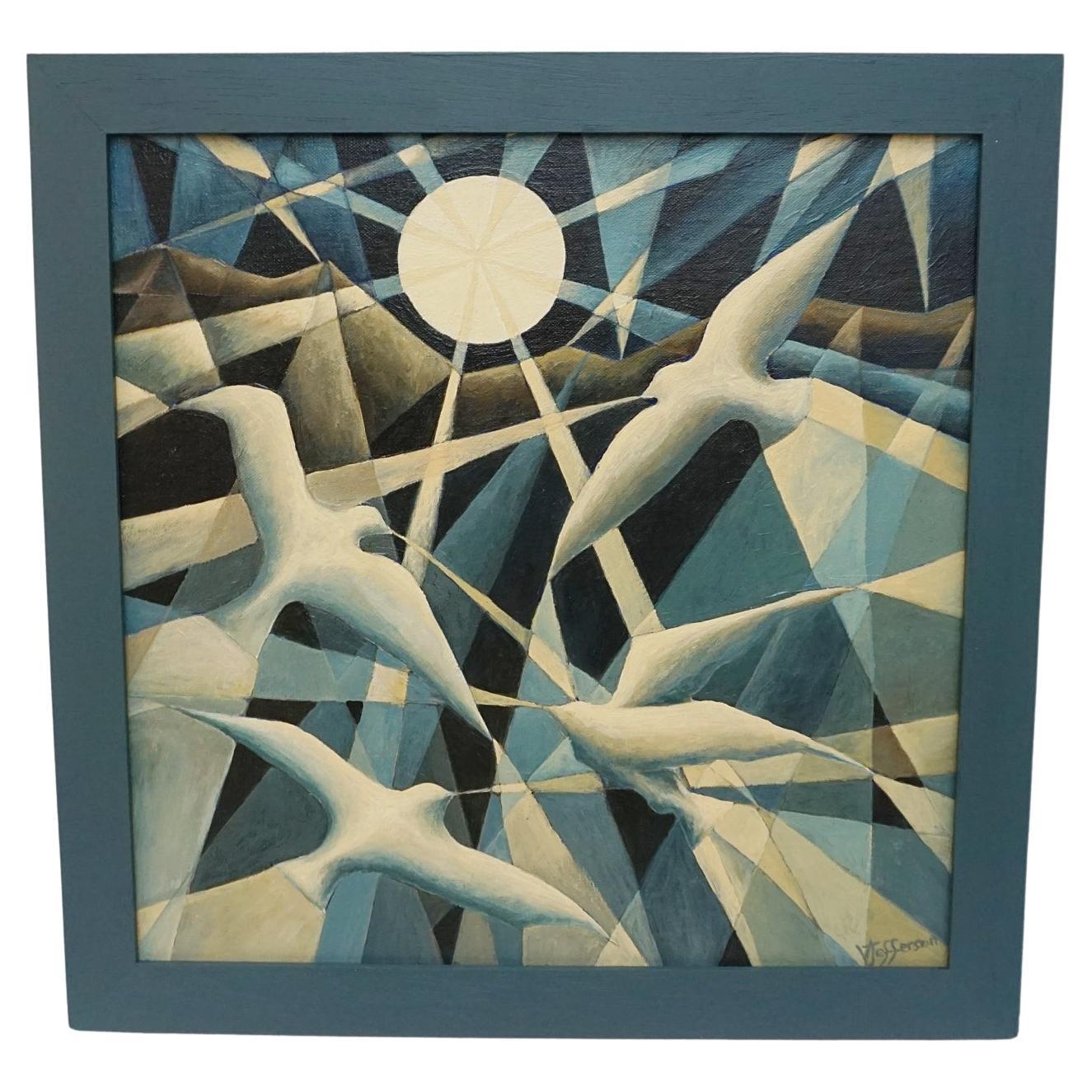 'Moonbeam Sea' Contemporary Oil on Canvas by Vera Jefferson at 1stDibs